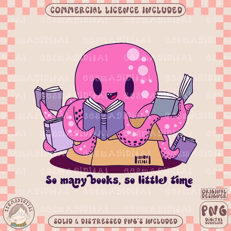So Many Books so Little Time Png, Cute Fun Trendy Bookish Design for ...