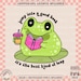 Jump Into a Good Book Frog Png, Cute Bookish Frog With Iced Coffee & a ...