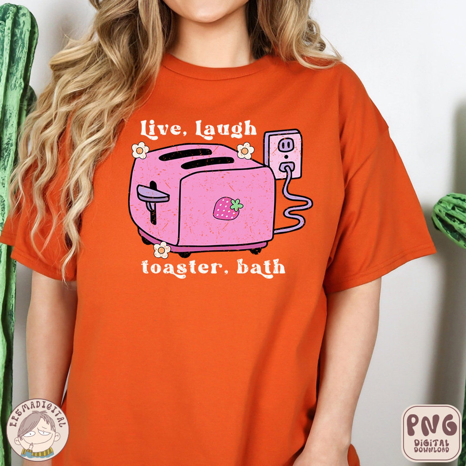 Live Laugh Toaster Bath PNG Digital Design for Stickers Sublimation ...