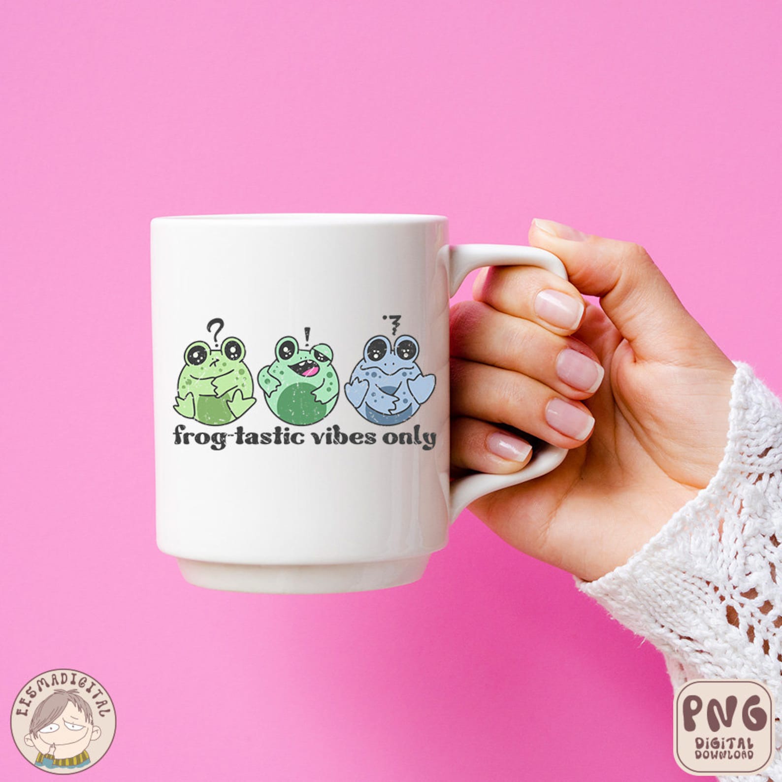 Frog Tastic Vibes Only PNG, Okey Croak-ey PNG, Frog Pun Png, Frog Lover ...