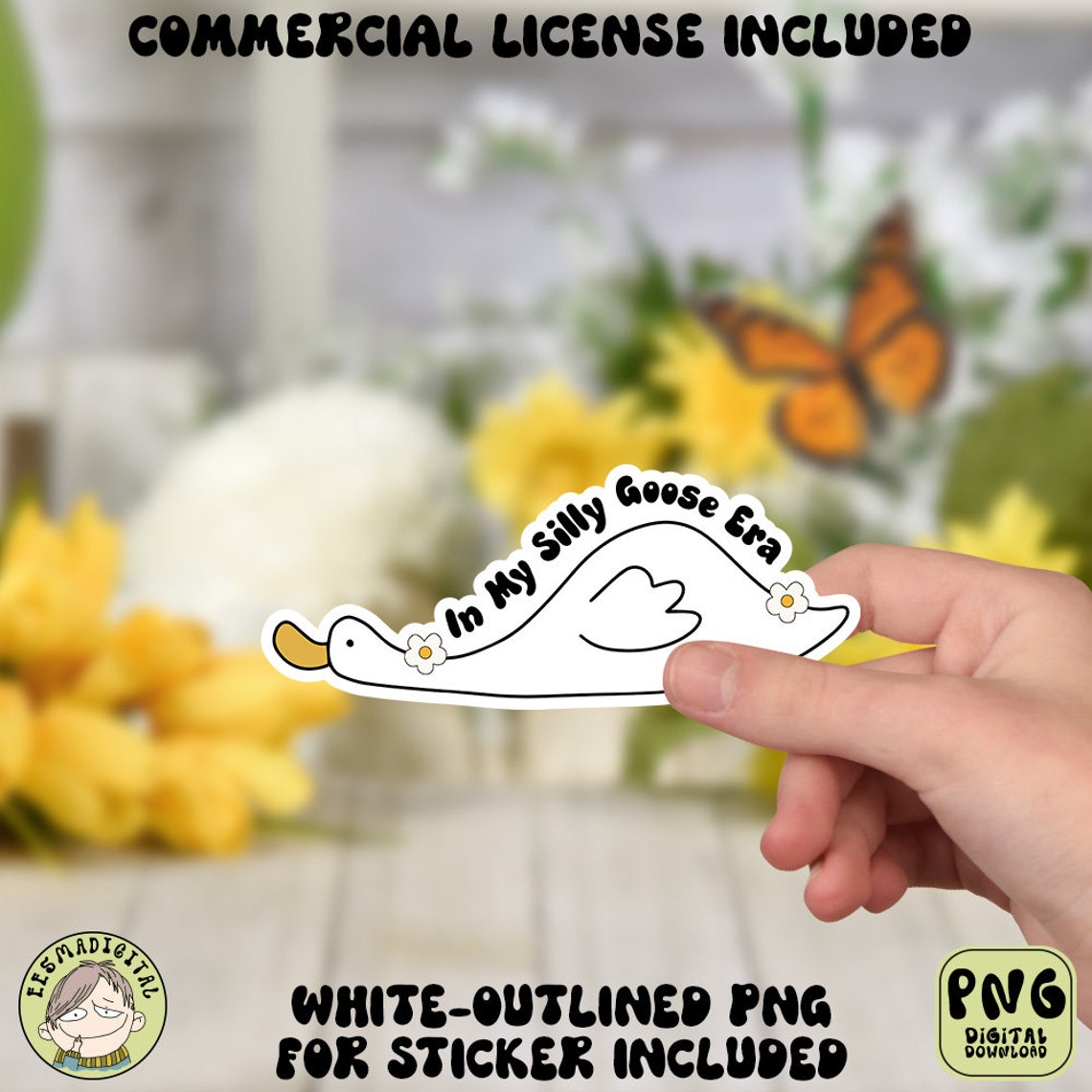 Silly Goose PNG, in My Silly Goose Era Png, Silly Goose on the Loose ...