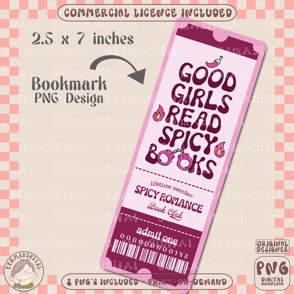 Good Girls Read Spicy Books Bookmark Design, Spicy Romance Book Club ...