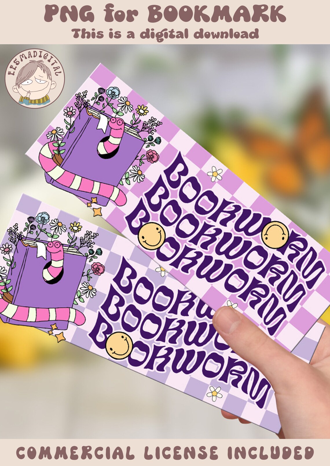 Bookwork Bookmark Png, Checkered Bookmark Design, Cute Creative Bookish ...