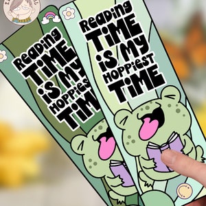 Reading Time is My Hoppiest Time Bookmark Design, Admit One PNG File ...