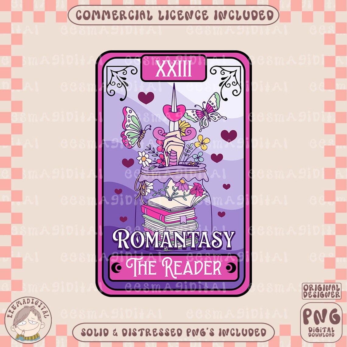 The Reader Tarot Card PNG, Romantasy Reader Png, Romance Fantasy Png ...