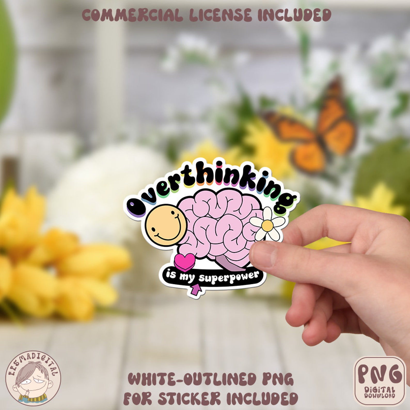 Overthinking is My Superpower PNG, Cute Trendy Mental Health Design for ...