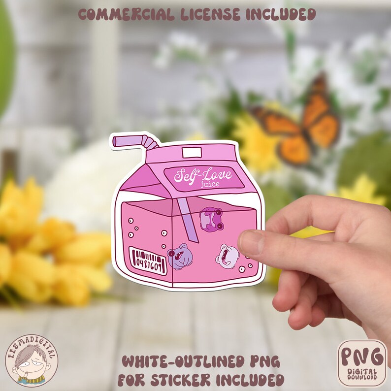 Self-love Juice PNG, Mental Health Png, Self Care Png, Cute Trendy ...