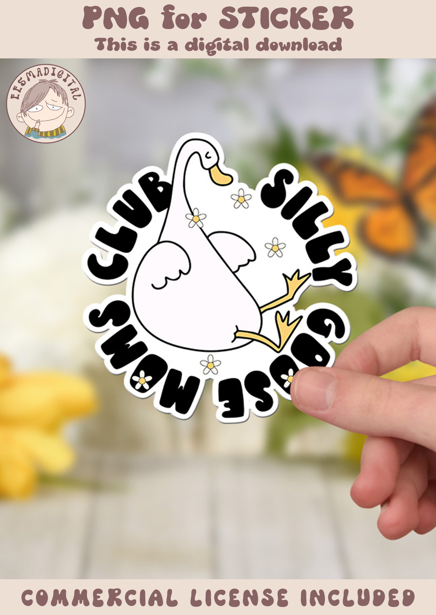 Silly Goose Moms Club PNG, in My Silly Goose Era Png, Silly Goose on ...