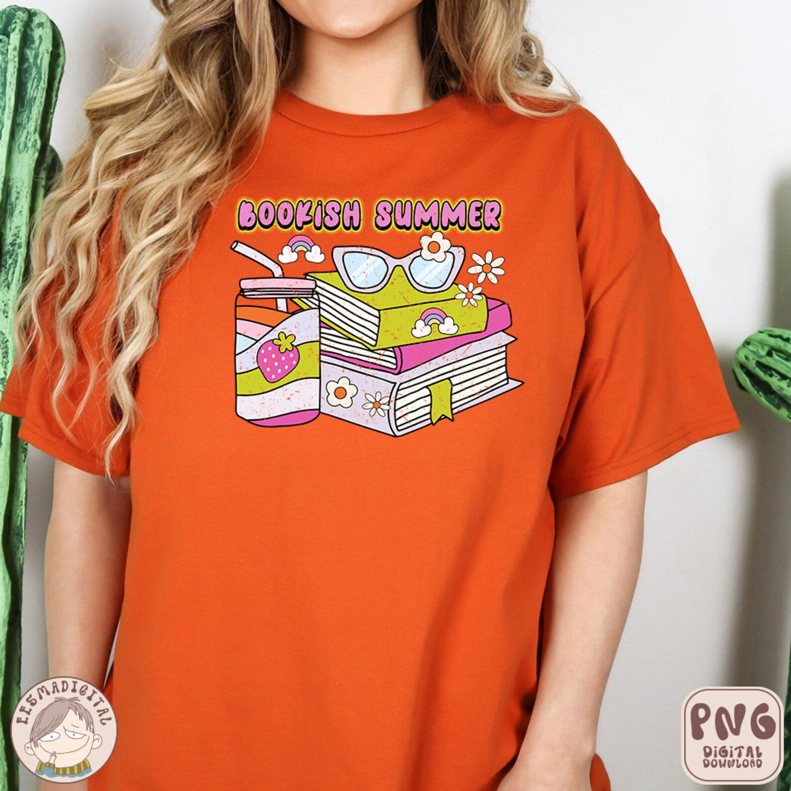 Bookish Summer Png, Bookish Girlie Therapy PNG File, Cute Fun Trendy ...