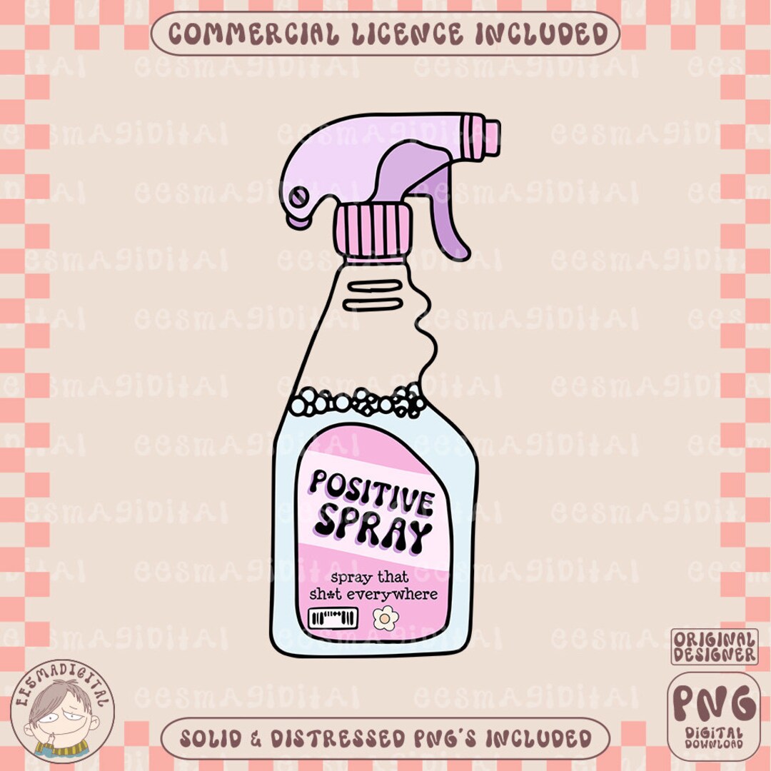 Positive Spray PNG, Anxiety Png, Funny Anxiety Png, Mental Health ...