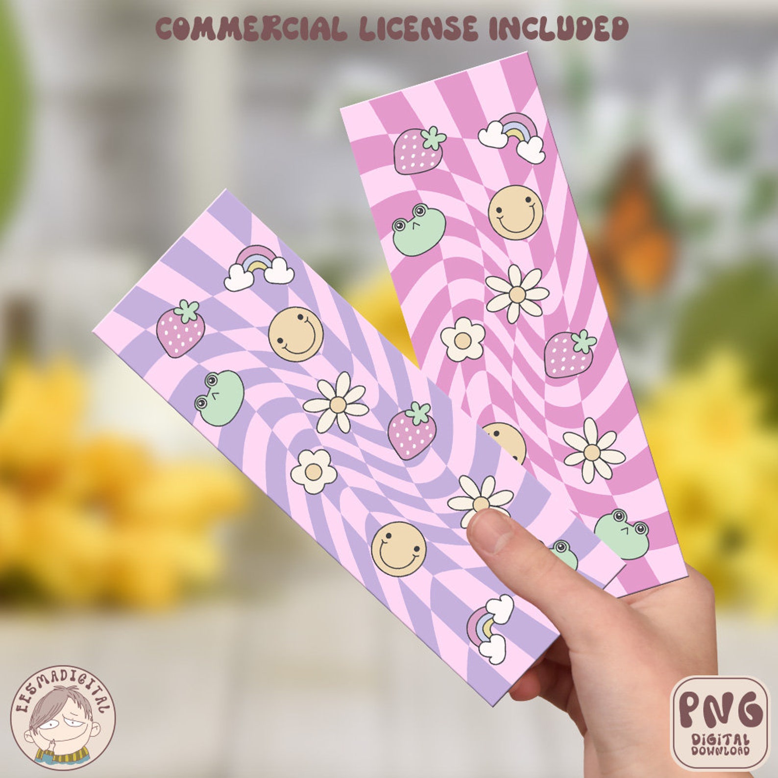 Swirl Checkered Bookmark Design, PNG File, Cute Creative Bookish ...