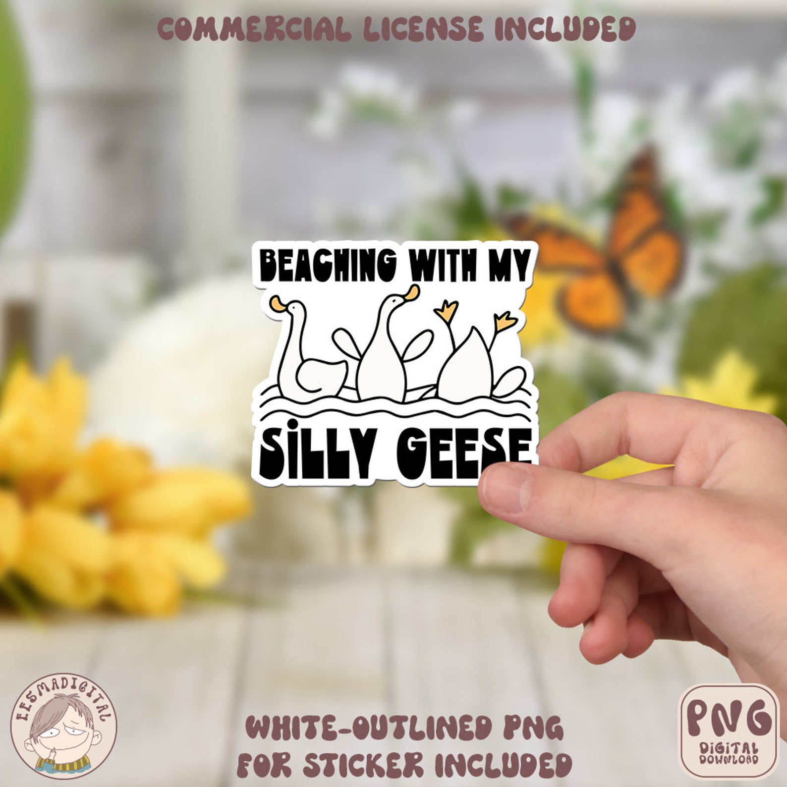 Beaching With My Silly Geese Png, on the Loose, Trendy in My Silly ...