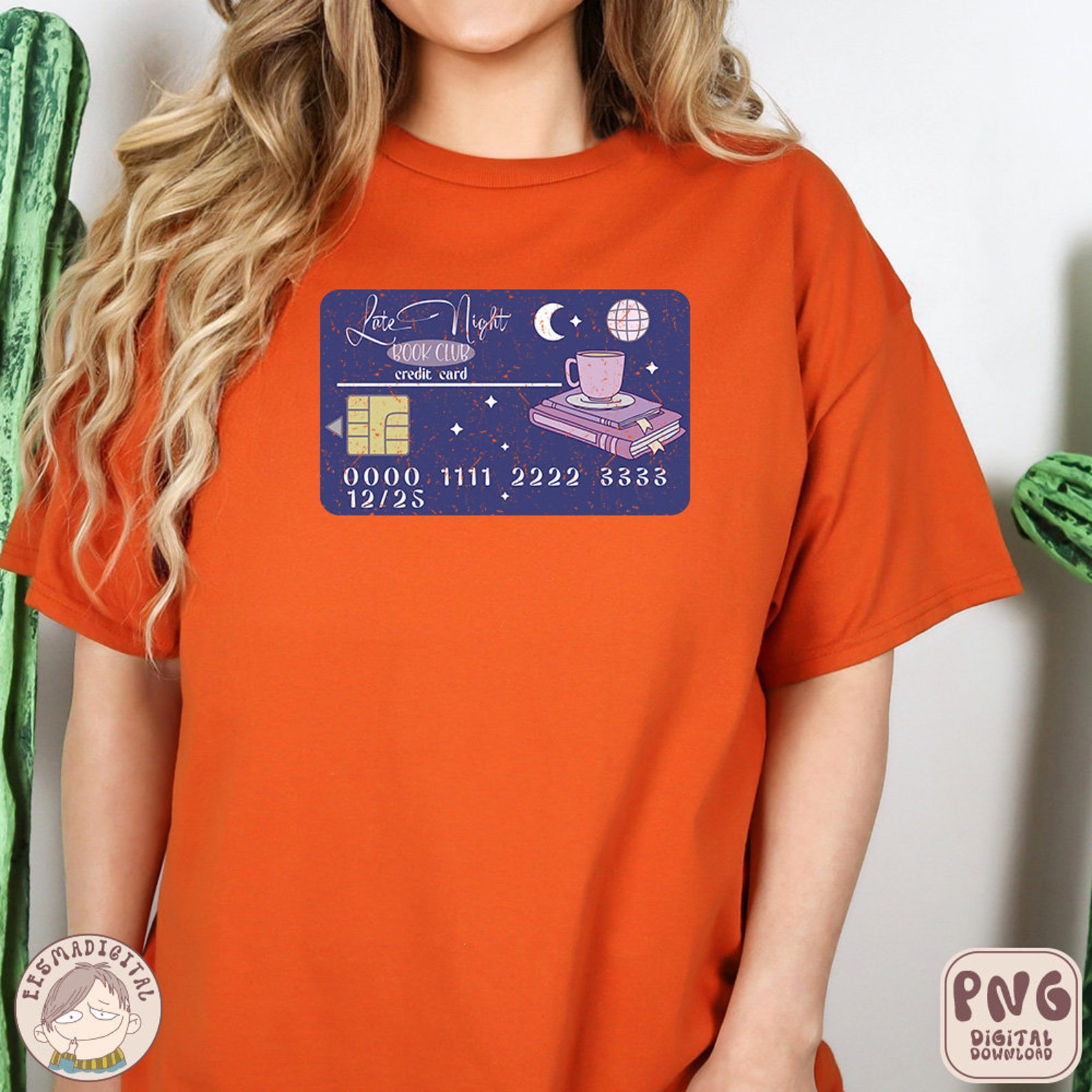 Late Night Book Club Credit Card Png, PNG File, Cute Trendy Bookish ...