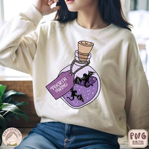 Fourth Wing Potion Bottle PNG, Cute Trendy Aesthetic Fantasy Bookish ...