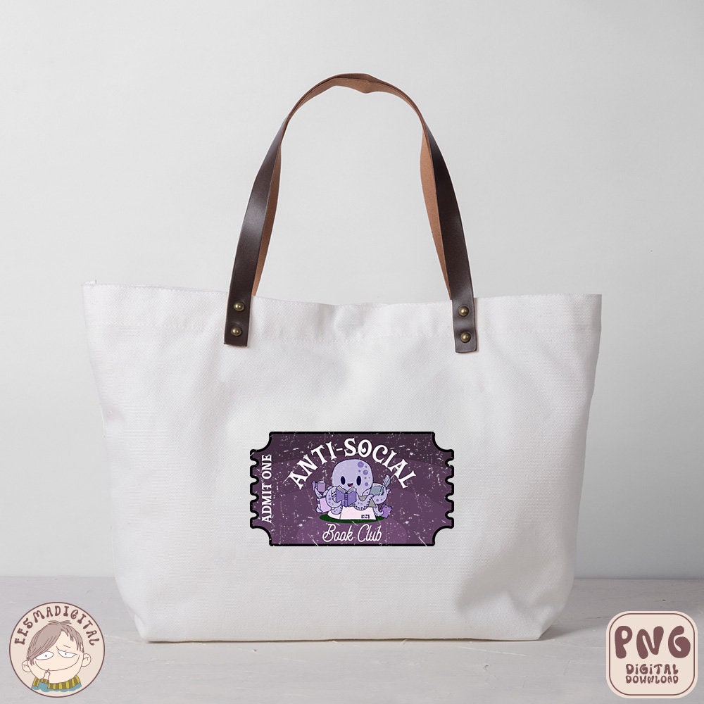 Anti Social Book Club Ticket Png Design, PNG File, Cute Trendy Bookish ...