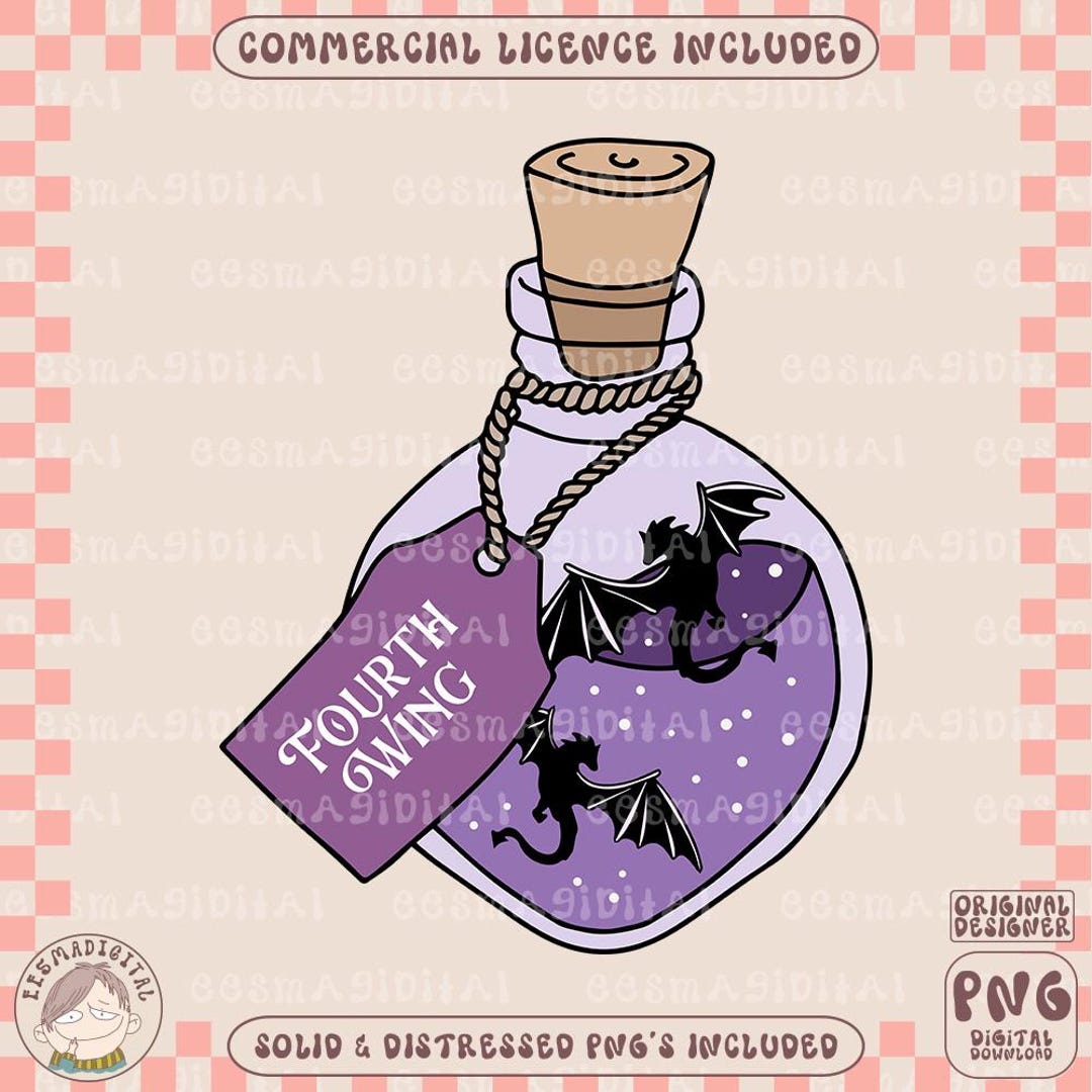 Fourth Wing Potion Bottle PNG, Cute Trendy Aesthetic Fantasy Bookish ...