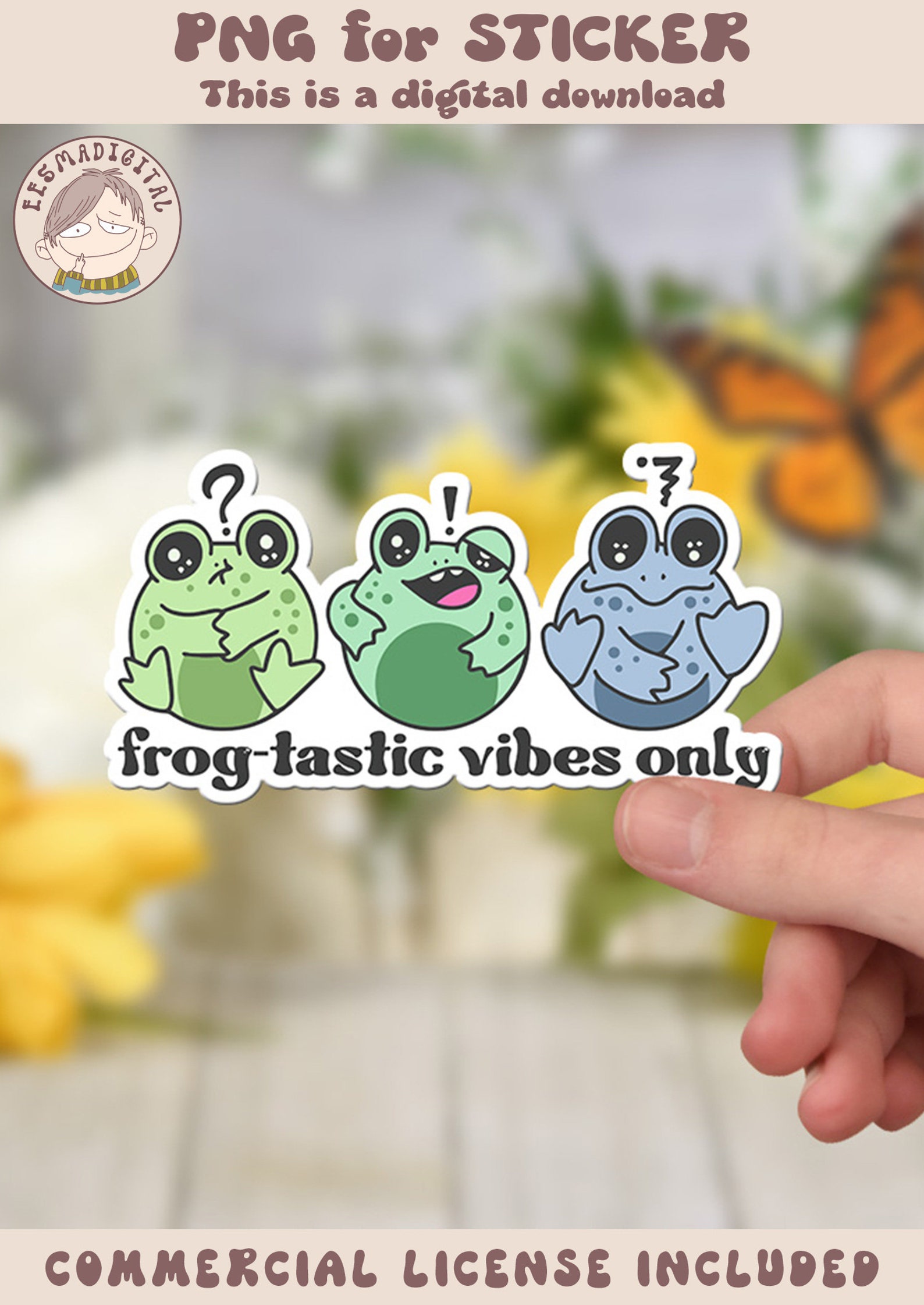 Frog Tastic Vibes Only PNG, Okey Croak-ey PNG, Frog Pun Png, Frog Lover ...