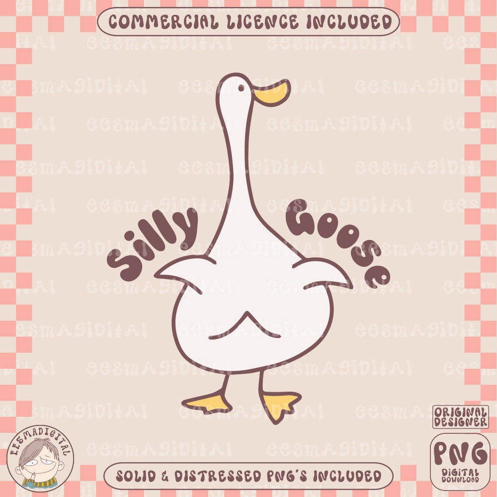 Silly Goose Png Silly Goose Drawing Png Funny Men's Shirt - Etsy