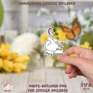 Goose Christmas Png, Merry Goosemas Png, Gooses With Santa Hat Png ...