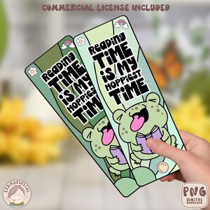 Reading Time is My Hoppiest Time Bookmark Design, Admit One PNG File ...