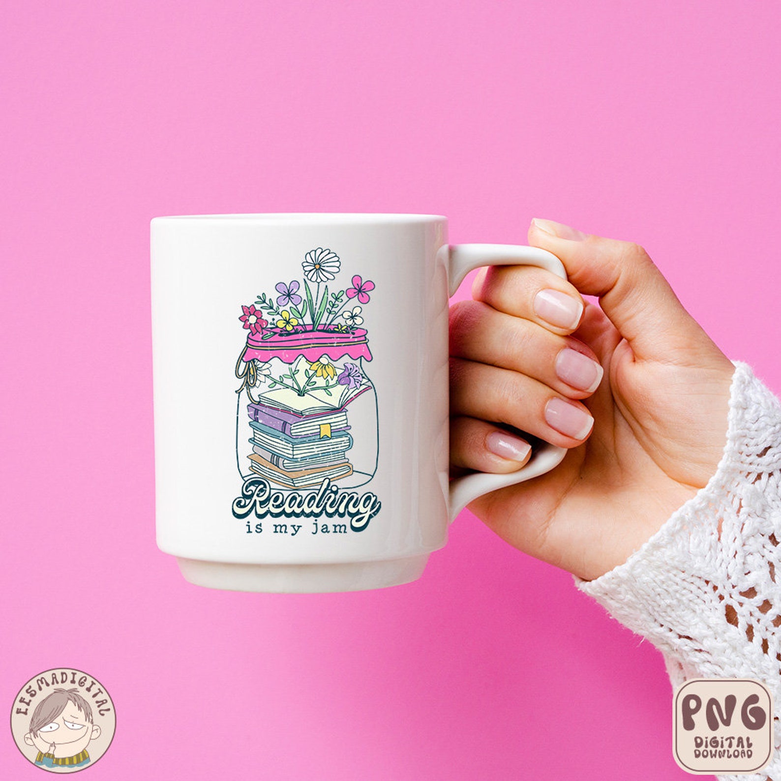 Reading is My Jam PNG File, Cute Fun Trendy Bookish Jam Design for ...