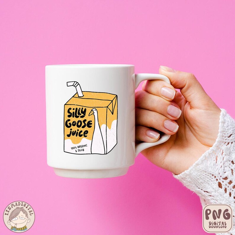 Silly Goose Juice PNG, Silly Goose PNG, Serious Goose Juice, Trendy PNG ...