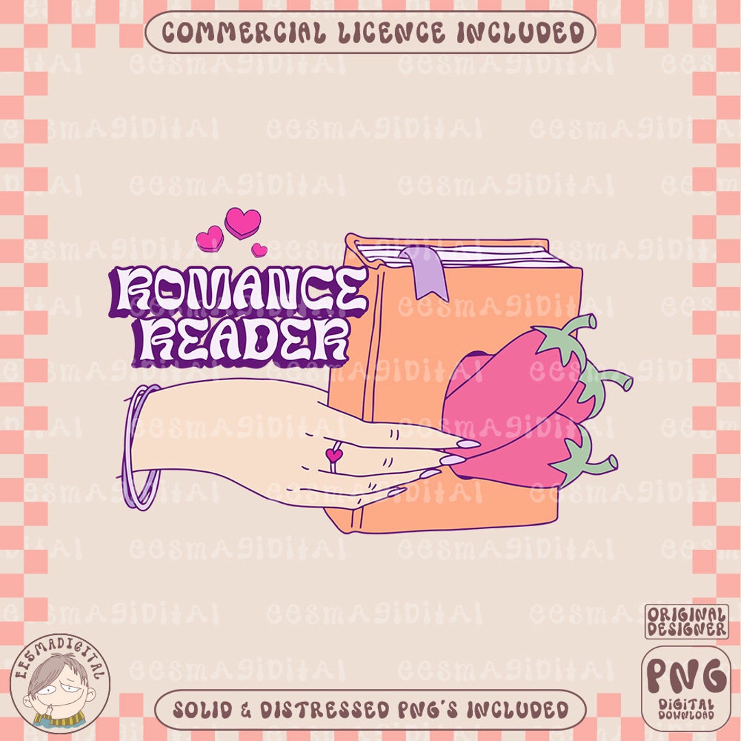 Romance Reader PNG Cute Trendy Artsy Aesthetic Smut Bookish Design for ...