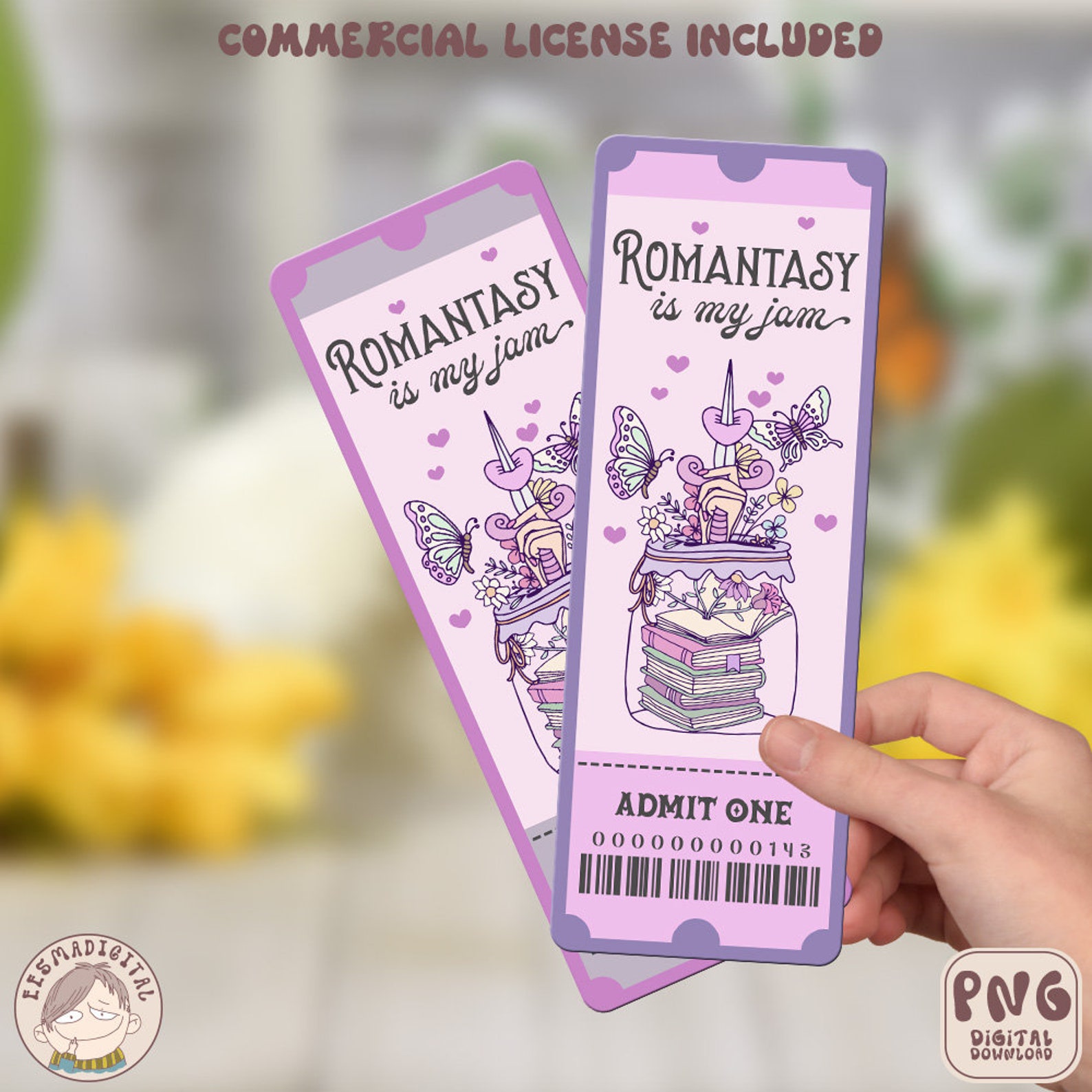 Romantasy is My Jam Bookmark Design, PNG File, Cute Artsy Creative ...