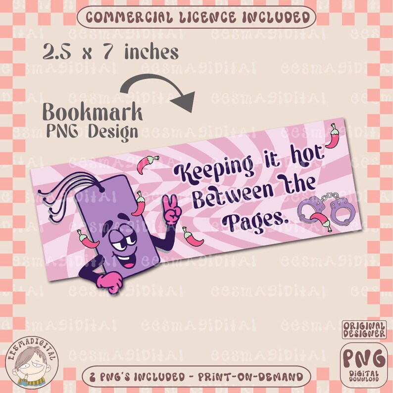 Funny Bookmark Quote Design, PNG File, Cute Checkered Creative Bookish ...