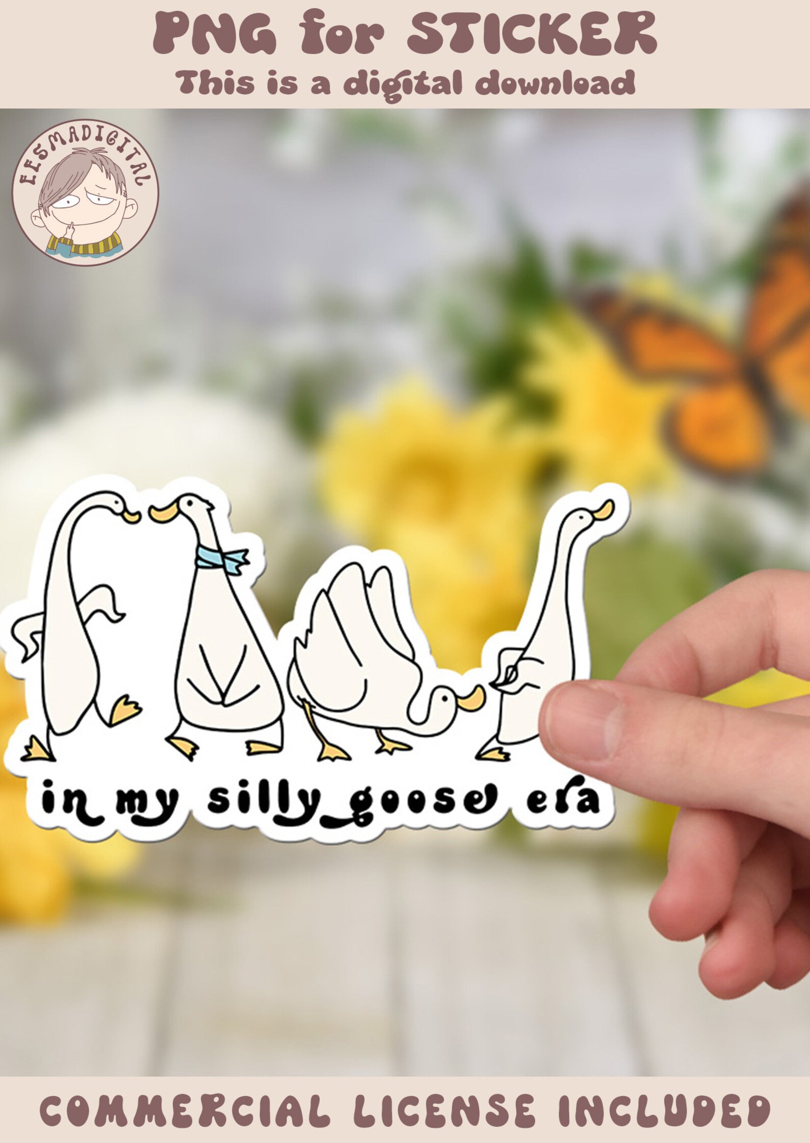 Silly Goose PNG, in My Silly Goose Era Png, Silly Goose on the Loose ...