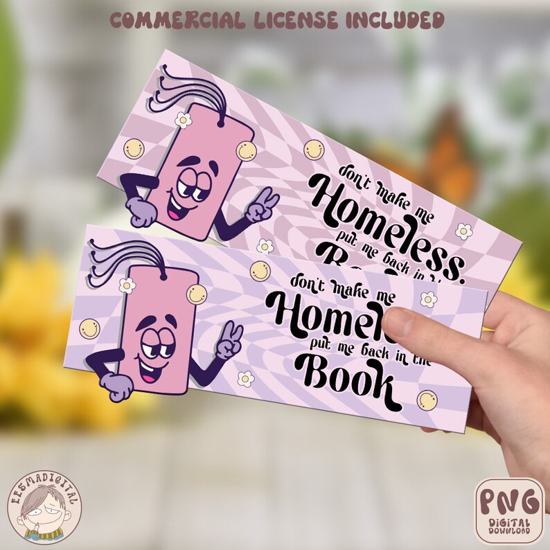 Funny Bookmark Quote Design, PNG File, Cute Checkered Creative Bookish ...