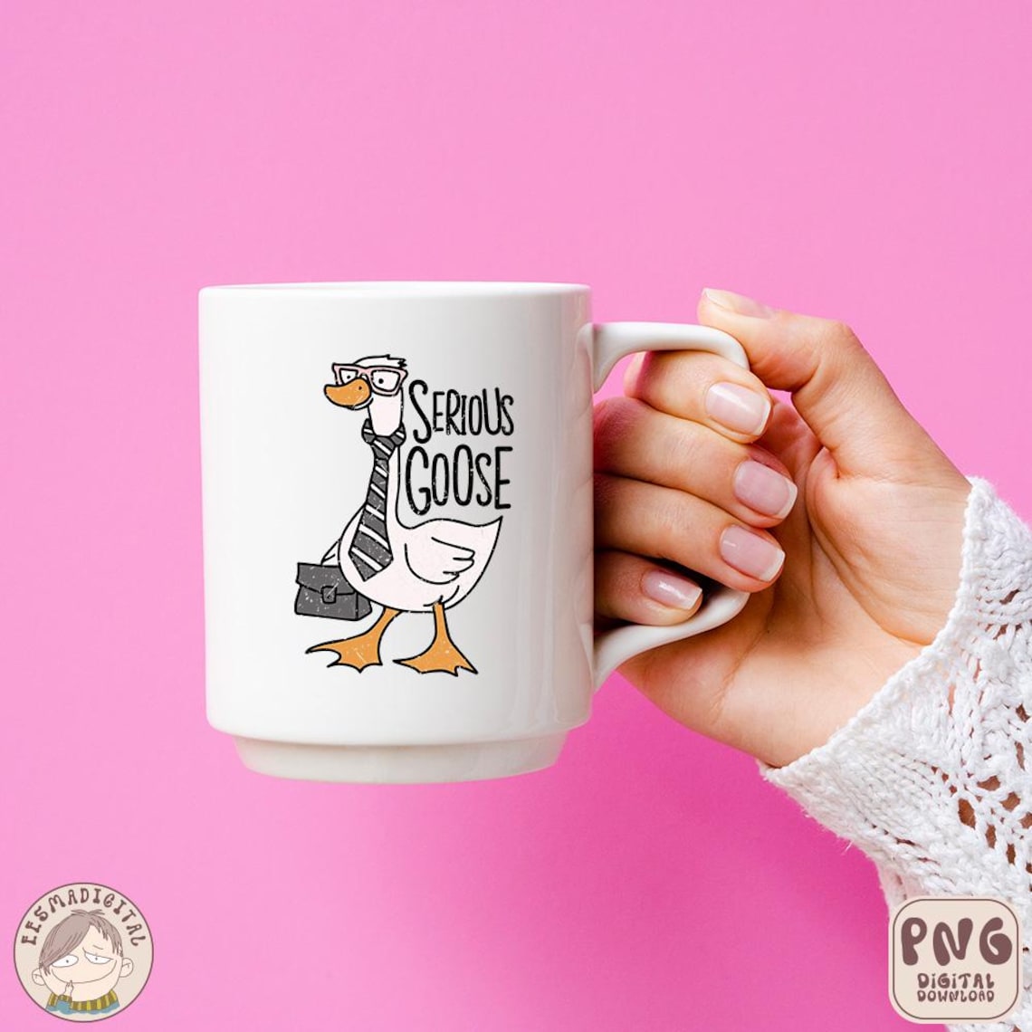 Serious Goose PNG, Sarcastic Funny Goose Png, Cute Goose PNG File ...