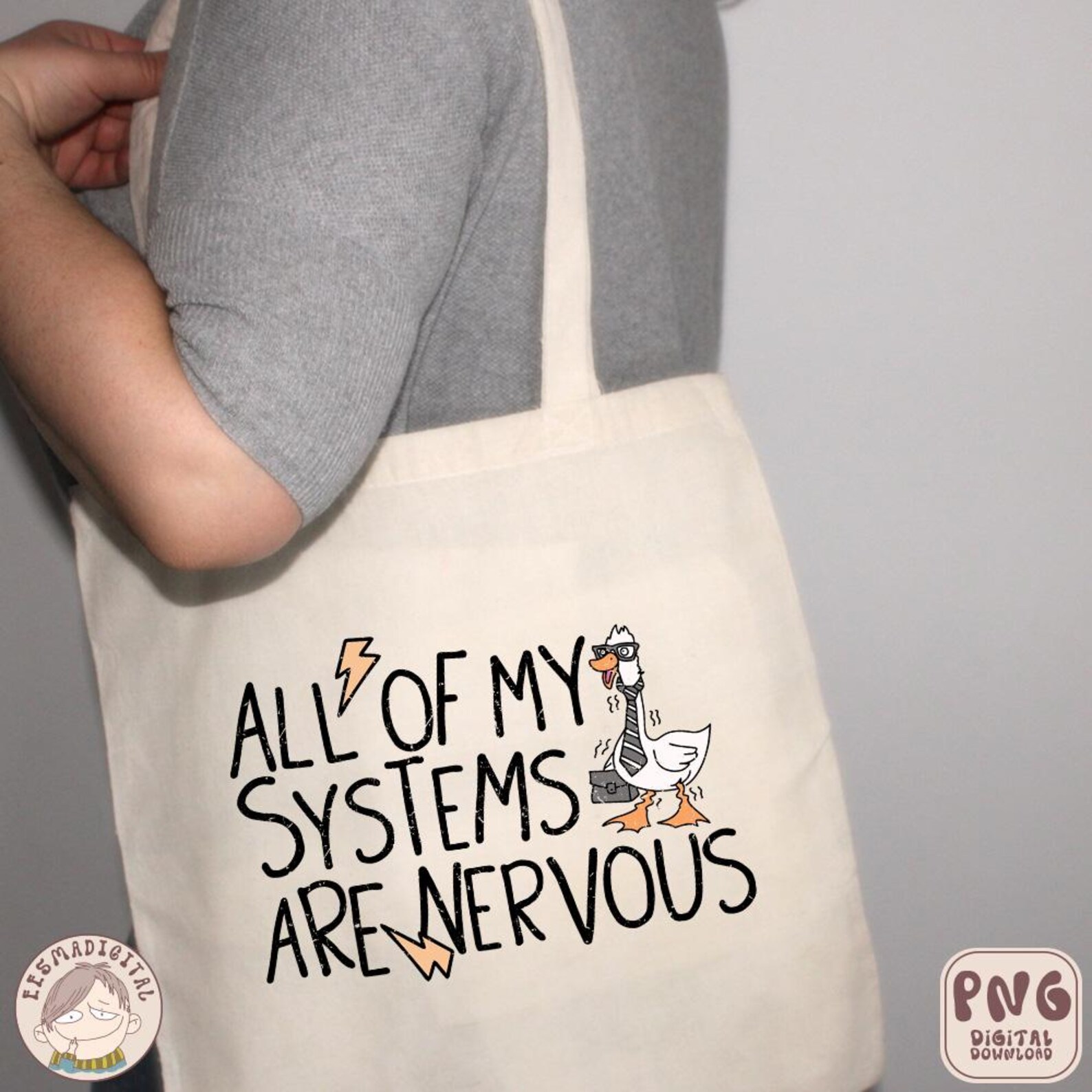 All of My Systems Are Nervous PNG, Anxious Goose Png, Quirky Png ...