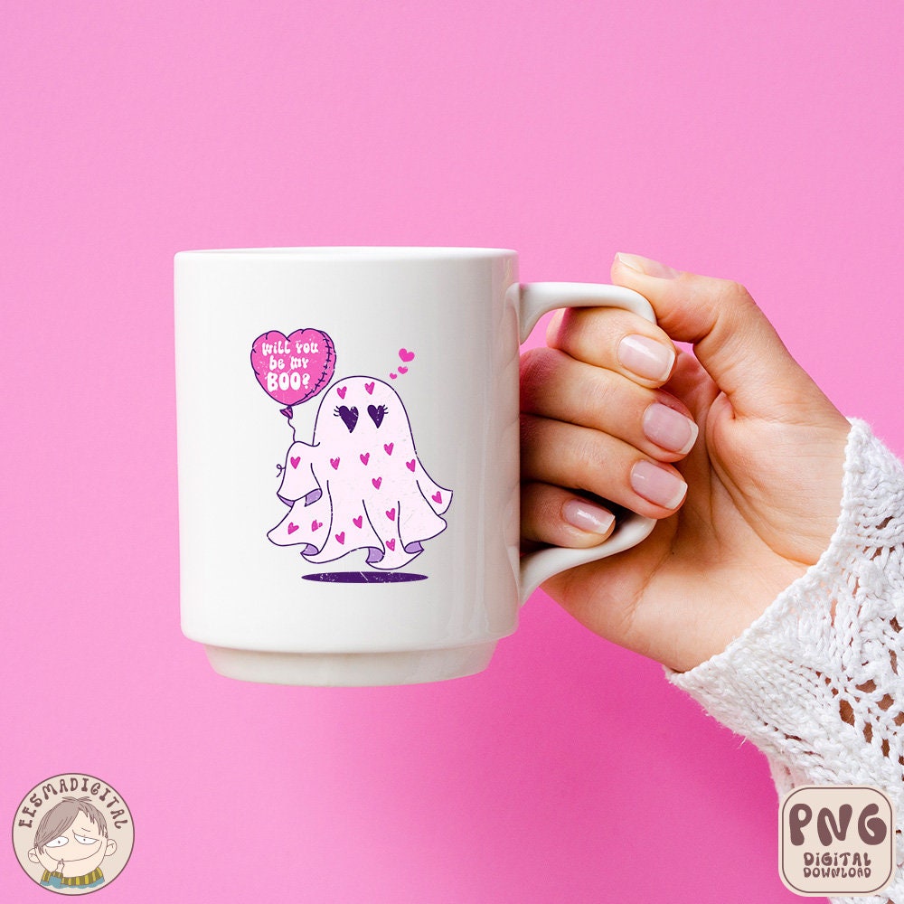 Will You Be My Boo Png, Ghost Png, Ghost With Balloon, Pastel Love Day ...
