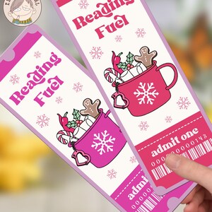 Christmas Reading Fuel Bookmark PNG, Christmas Drink Png, Christmas ...