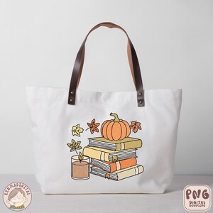 Bookish Autumn Pumpkin PNG File, Cute Artsy Trendy Bookish Fall Autumn ...