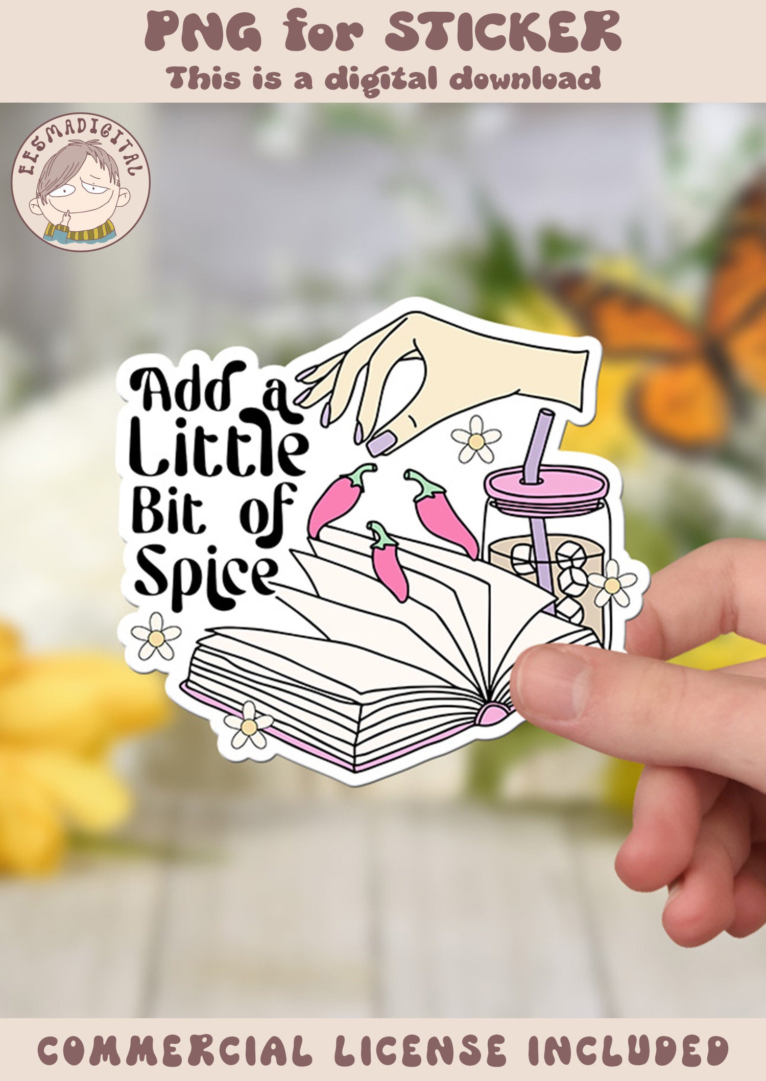 Add A Little Bit of Spice Png File, Smut Spicy Books Png, Booktok ...