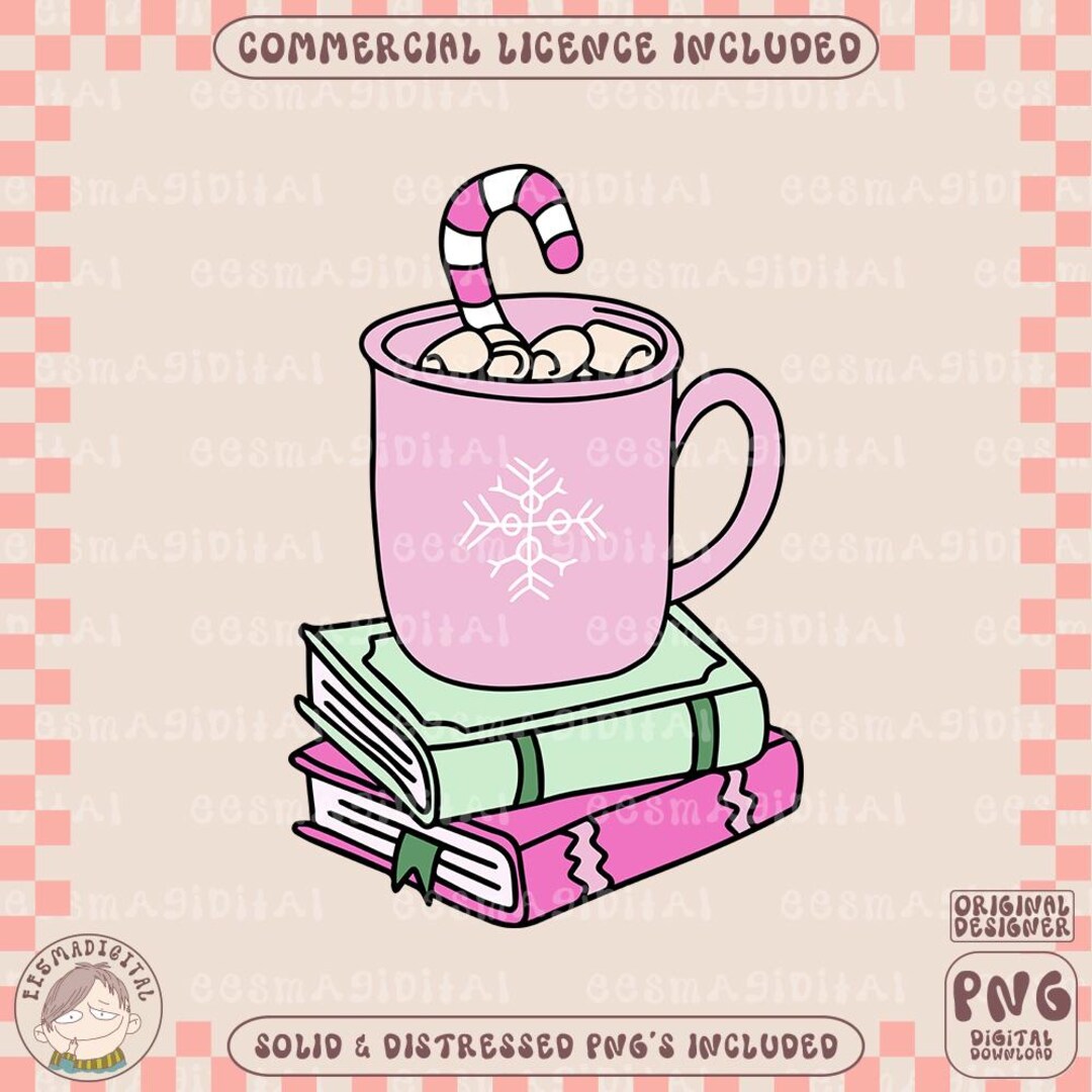 Bookish Season PNG, Cute Trendy Aesthetic Popular Christmas Winter ...