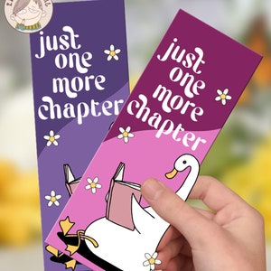 Just One More Chapter Bookmark PNG File, Cute Groovy Creative Bookish ...