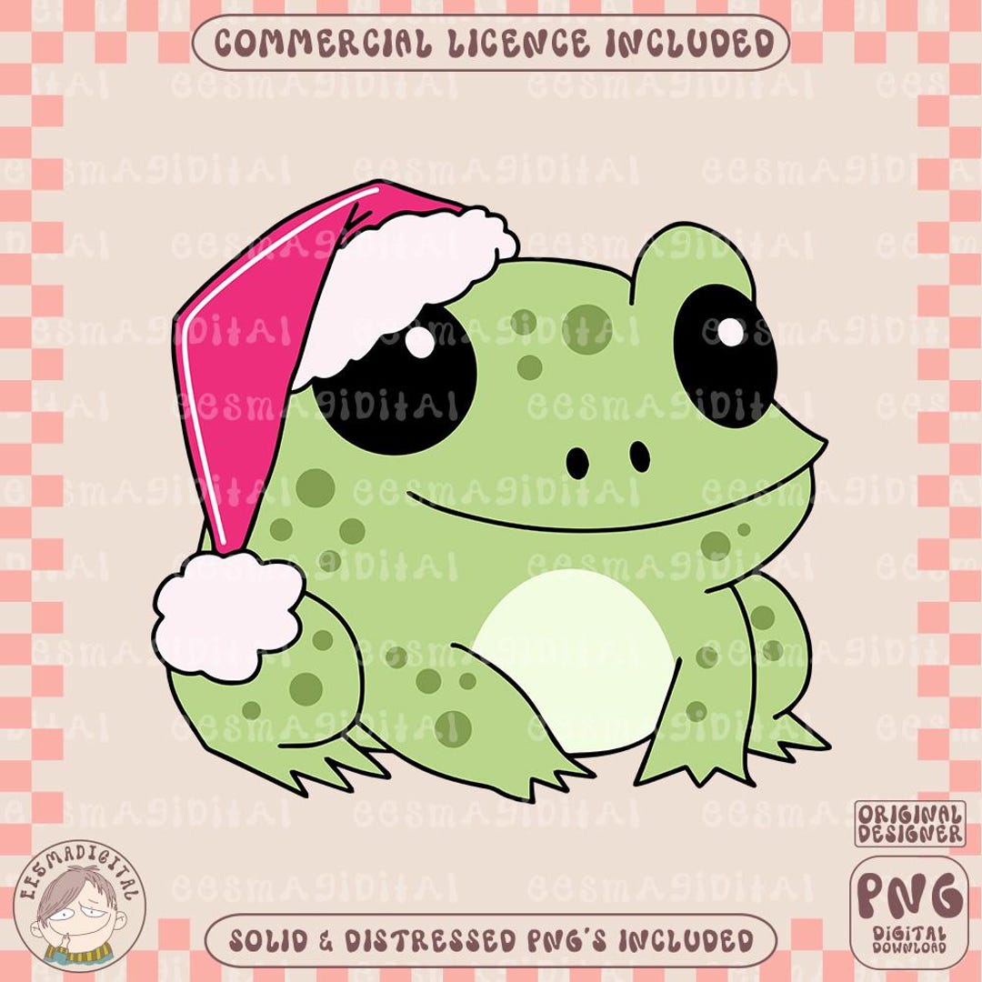 Cute Christmas Frog PNG, Cute Trendy Frog, Christmas Frog, T-shirt Mug ...