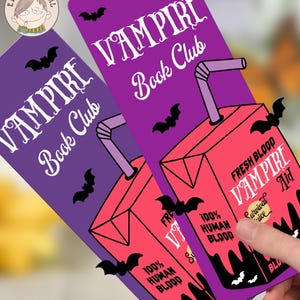 Vampire Book Club Bookmark Design, Halloween Witch P Bookish PNG File ...