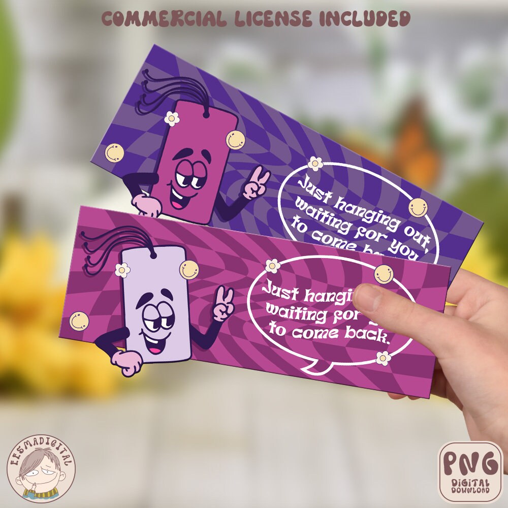 Funny Bookmark Quote Design, PNG File, Cute Checkered Creative Bookish ...