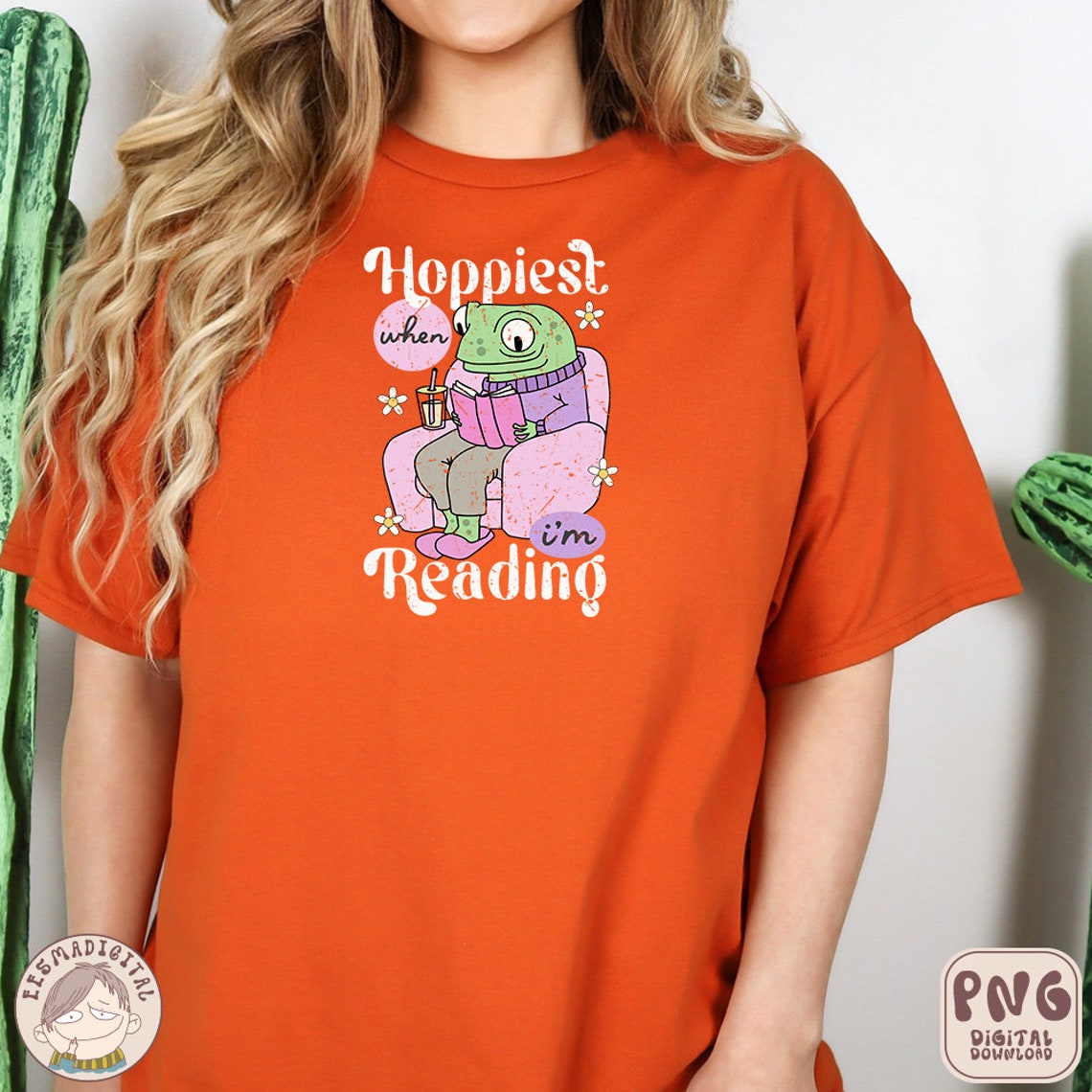 Hoppiest When I'm Reading PNG File, Frog Happiest When Reading Cute ...