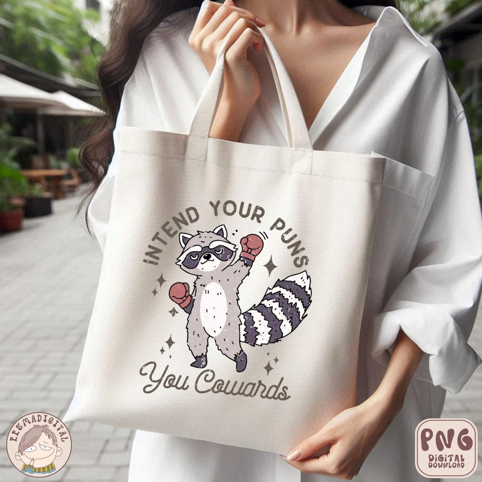 Intend Your Puns You Cowards PNG, Funny Raccoon, Vintage Retro Raccoon ...