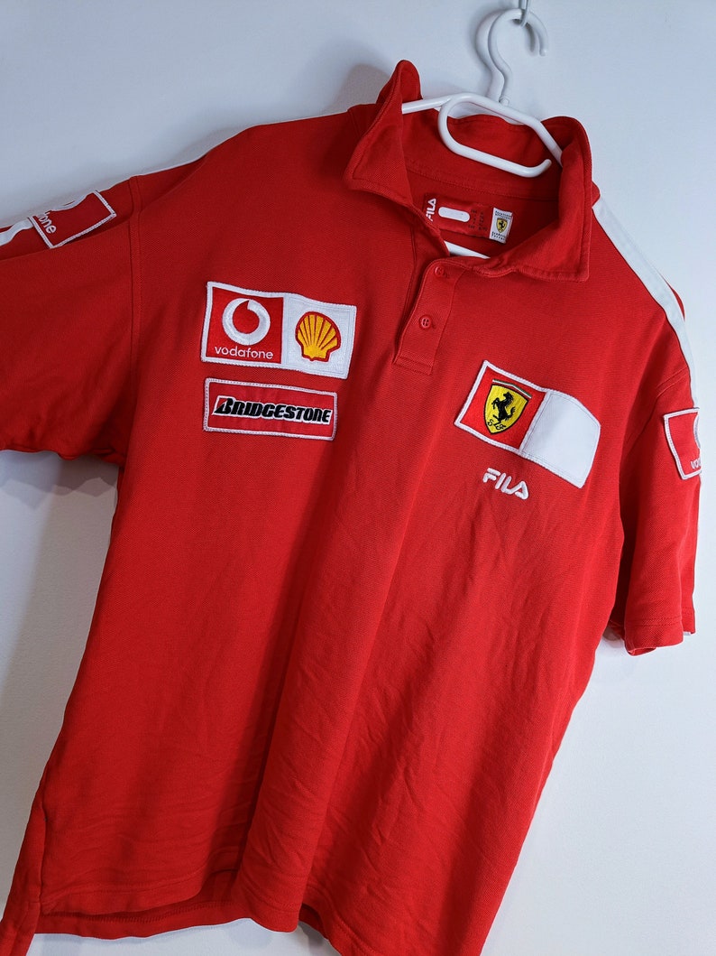 Vintage Fila Scuderia Ferrari F1 Racing Team Vodafone Shell Bridgestone ...