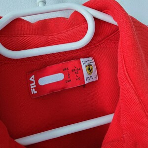 Vintage Fila Scuderia Ferrari F1 Racing Team Vodafone Shell Polo Shirt ...