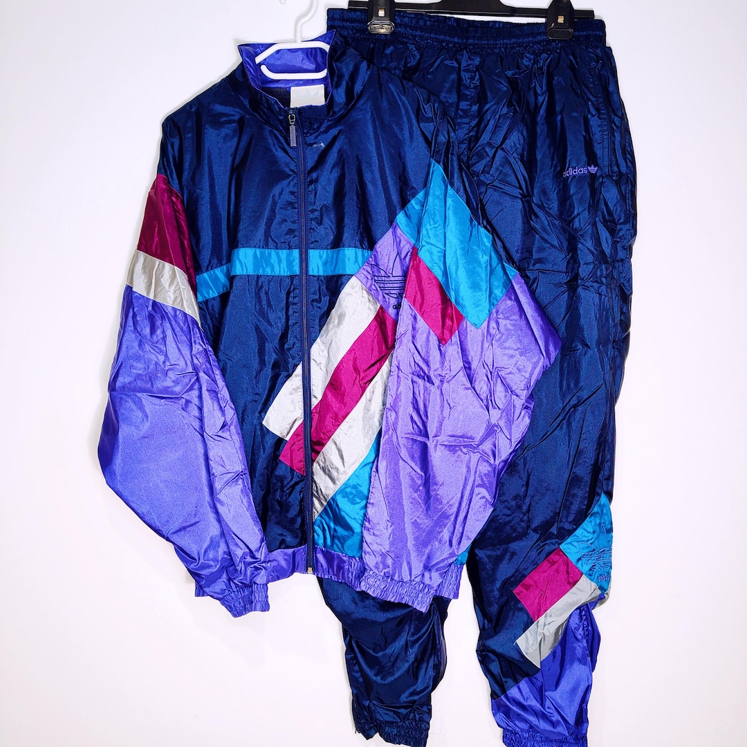 Vintage Adidas Tracksuit Set Windbreaker Track Jacket Pants Sweatpants ...