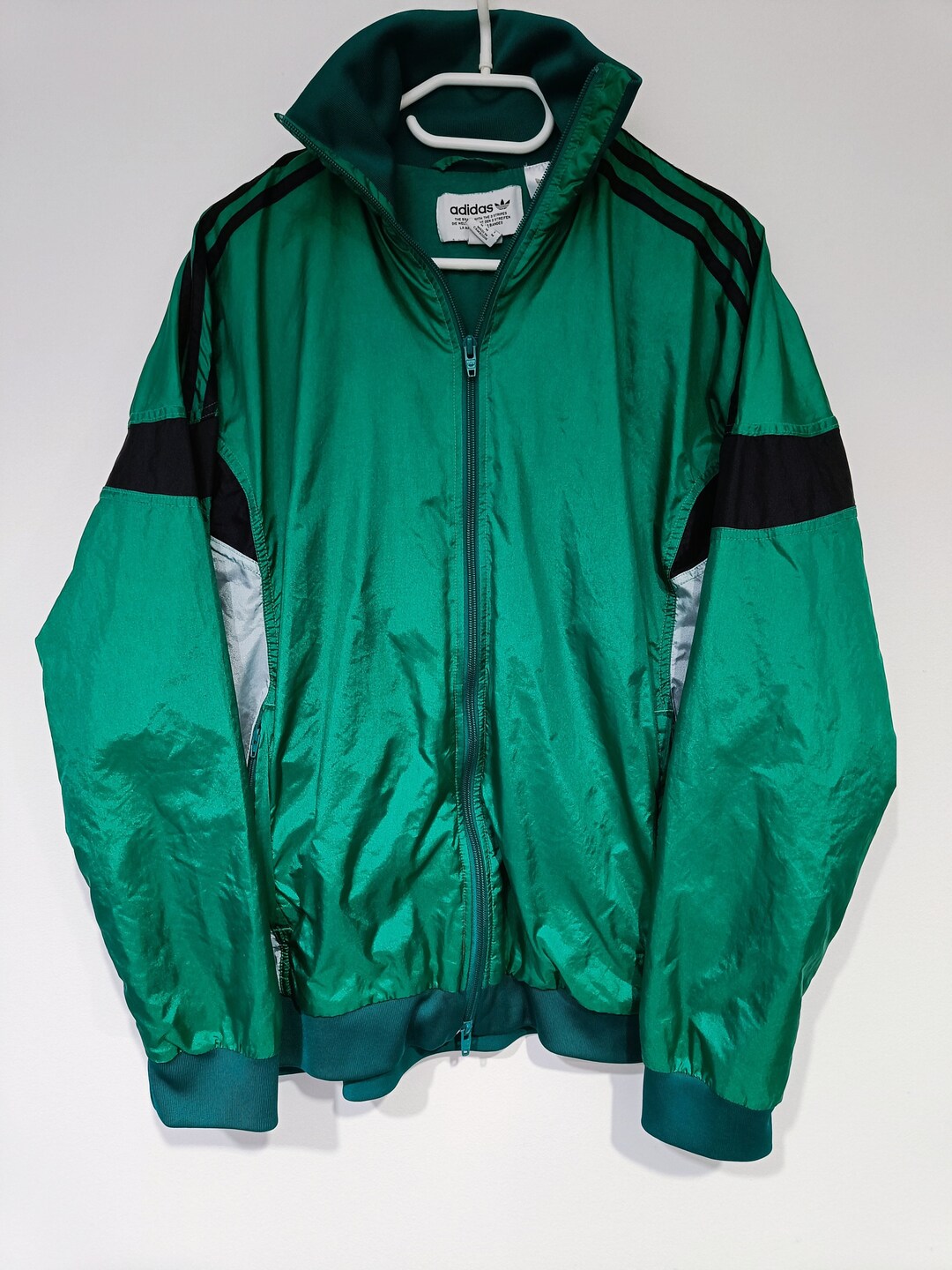 Vintage Adidas Sample Light Windbreaker Jacket Zip Sweatshirt Size M ...