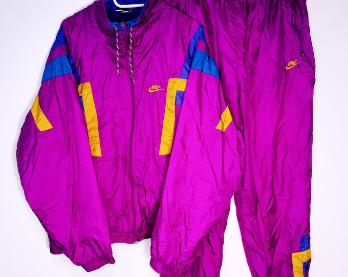 Vintage Late 1980's Early 1990's Nike Track Wind Suit With Jacket ...