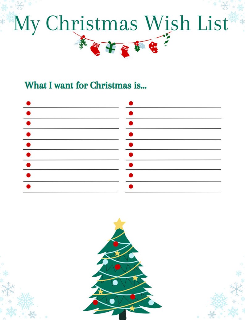 My Christmas Wish List - Etsy